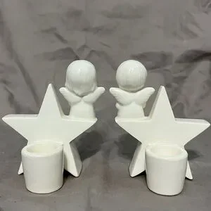 Lefton | Accents | Lefton Angel Candle Holders Gorgeous Vintage 98s W ...